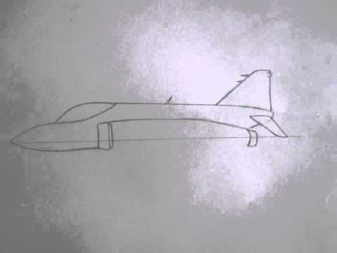 How to draw military vehicles: F-4 Phantom fighter - YouTube
