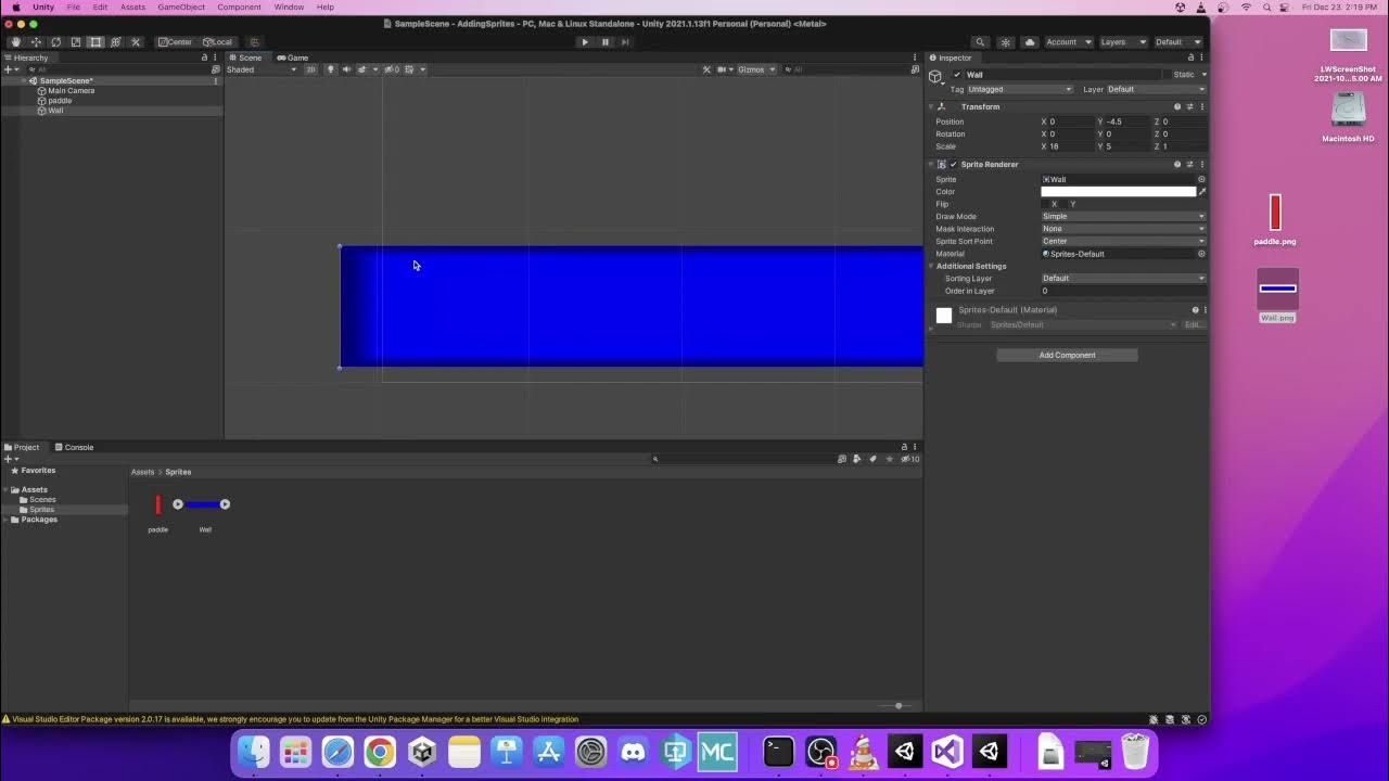 Unity Gameplay Basics 01: Adding Sprites - YouTube