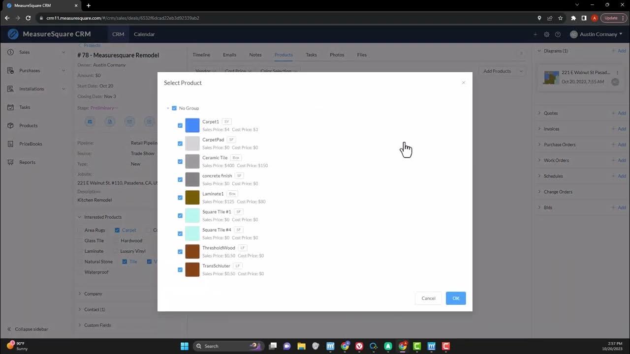 How to Manage Projects in MeasureSquare CRM - YouTube