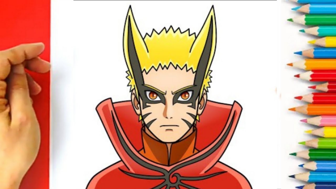 How to Draw Naruto Brayon Mode | Anime Naruto Uzumaki - YouTube