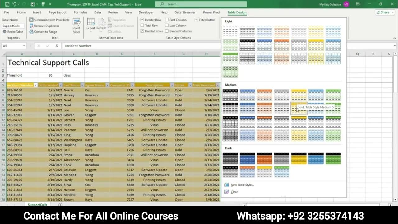 Exp19_Excel_Ch04_Cap_Tech_Support | Grades A+👍 |Excel Chapter 4 Capstone - Tech Support (pc and ...
