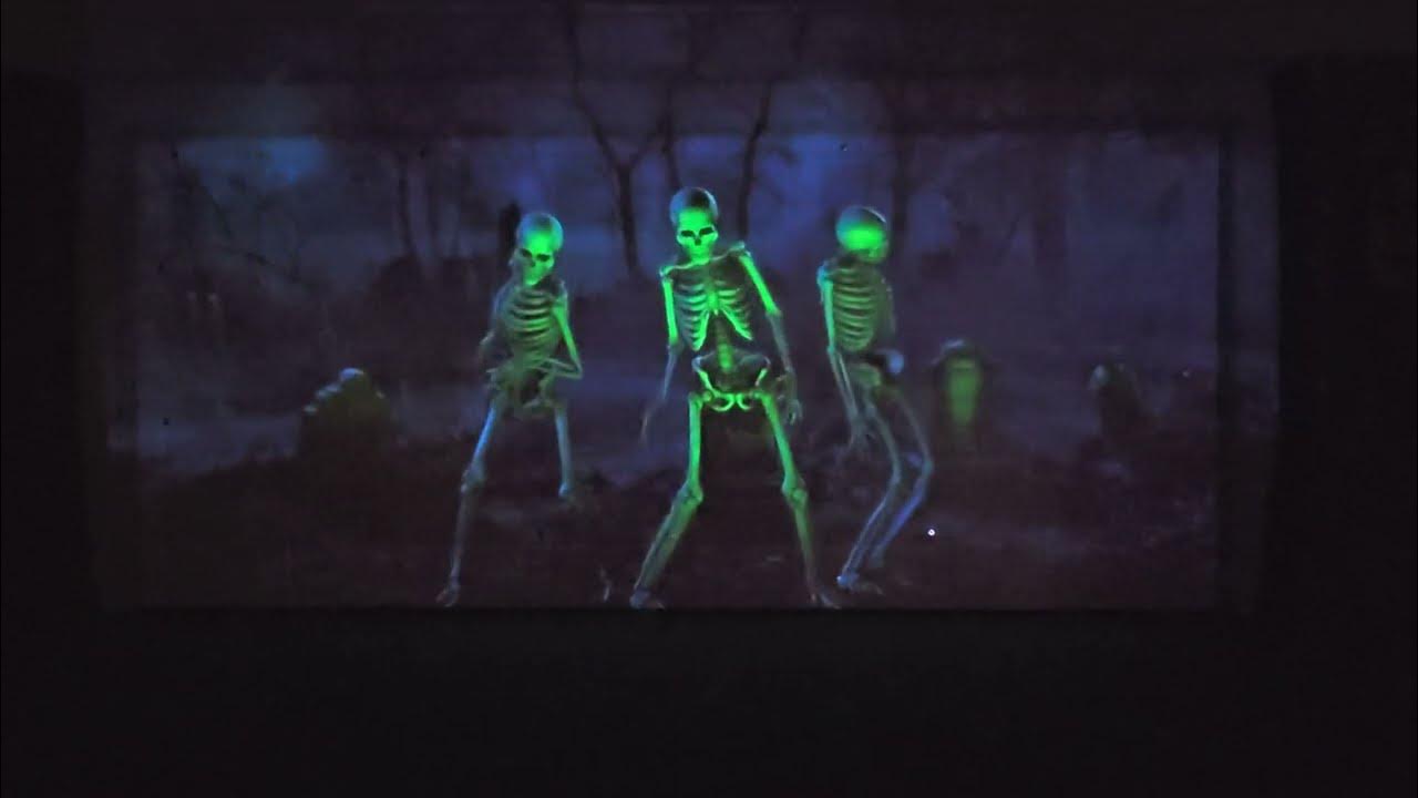 Skeletons Dancing Halloween Projection [HD POV] - YouTube