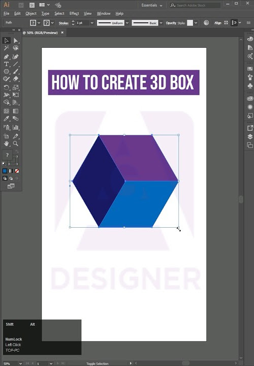 How To Create 3D Box Adobe Illustrator #shorts #youtubeshorts - YouTube