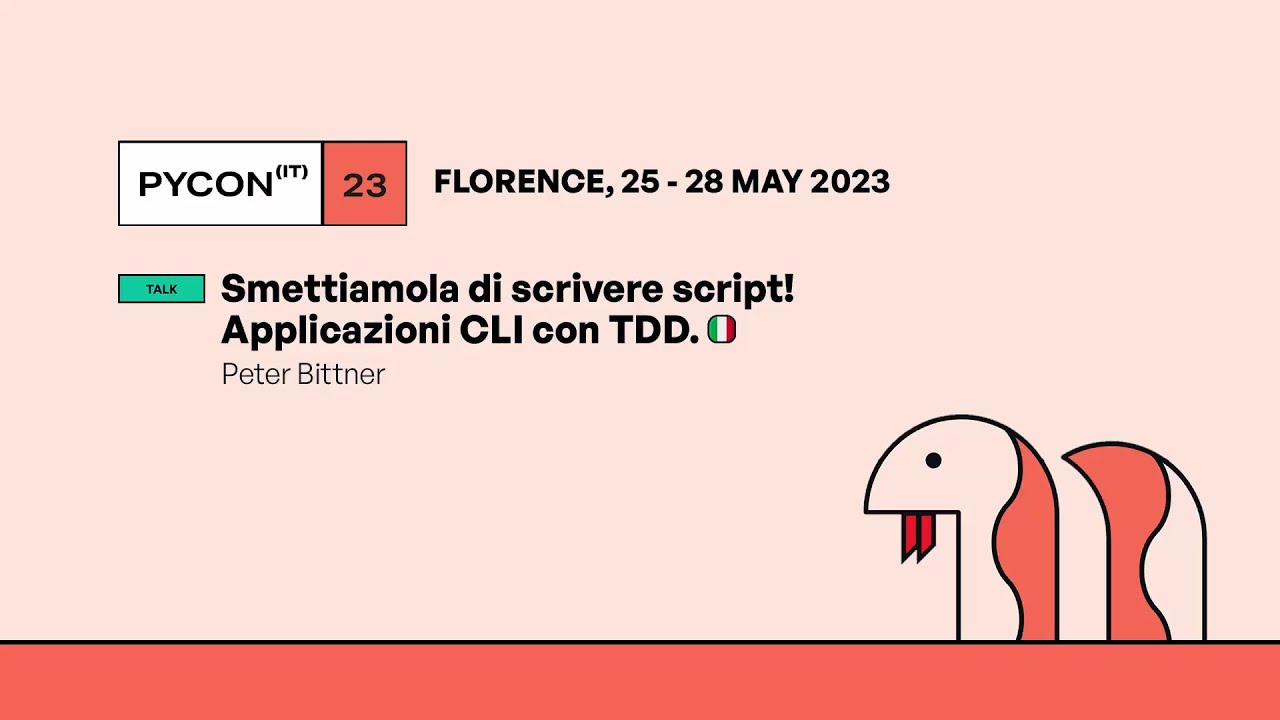 Smettiamola di scrivere script! Applicazioni CLI con TDD. - Peter Bittner - YouTube