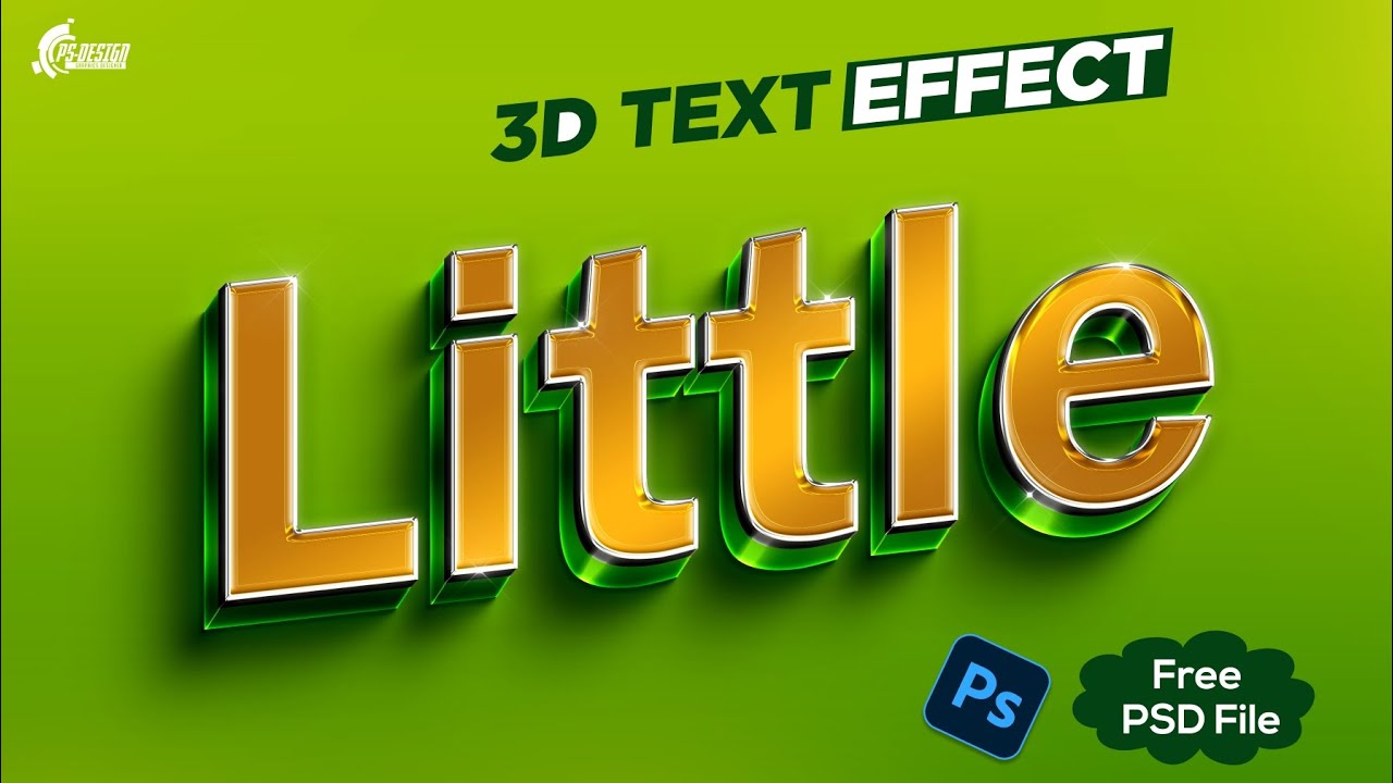 3D Text in Photoshop Tutorial (Easy & Quick) - Create Professional ...