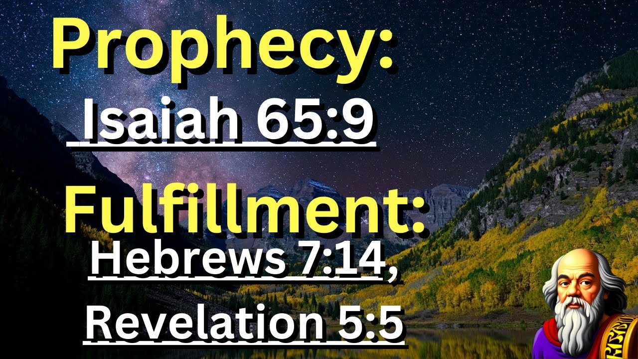 Prophecy: ( Isaiah 65:9) Fulfillment: (Hebrews 7:14, Revelation 5:5 ...