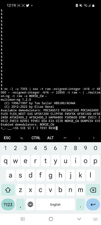 Decoding Morse CW on android phone - YouTube
