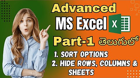 Advanced MS Excel Full Course in Telugu - YouTube