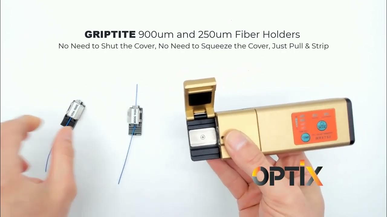 Patented GRIPTITE Fiber holders saves time when splicing - YouTube