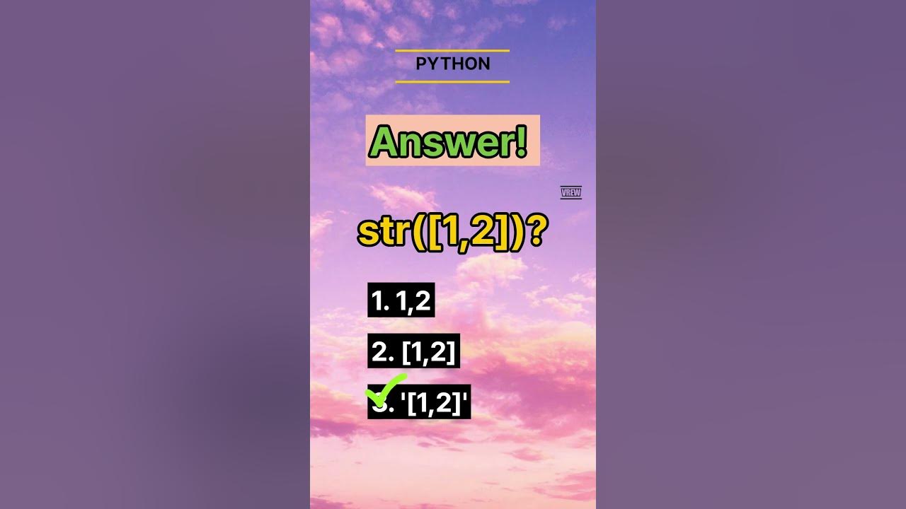 str function PYTHON #learnpython #quiz #learnpythononline #pythontutorial #python - YouTube