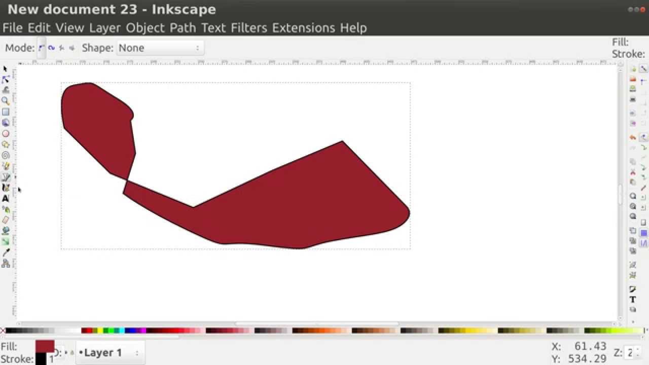 Inkscape Bezier Straight Lines - YouTube