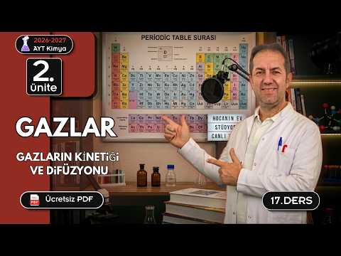 2027 AYT KİMYA | 2. ÜNİTE | 17. Ders | GAZLAR / GAZLARIN KİNETİĞİ VE DİFÜZYONU