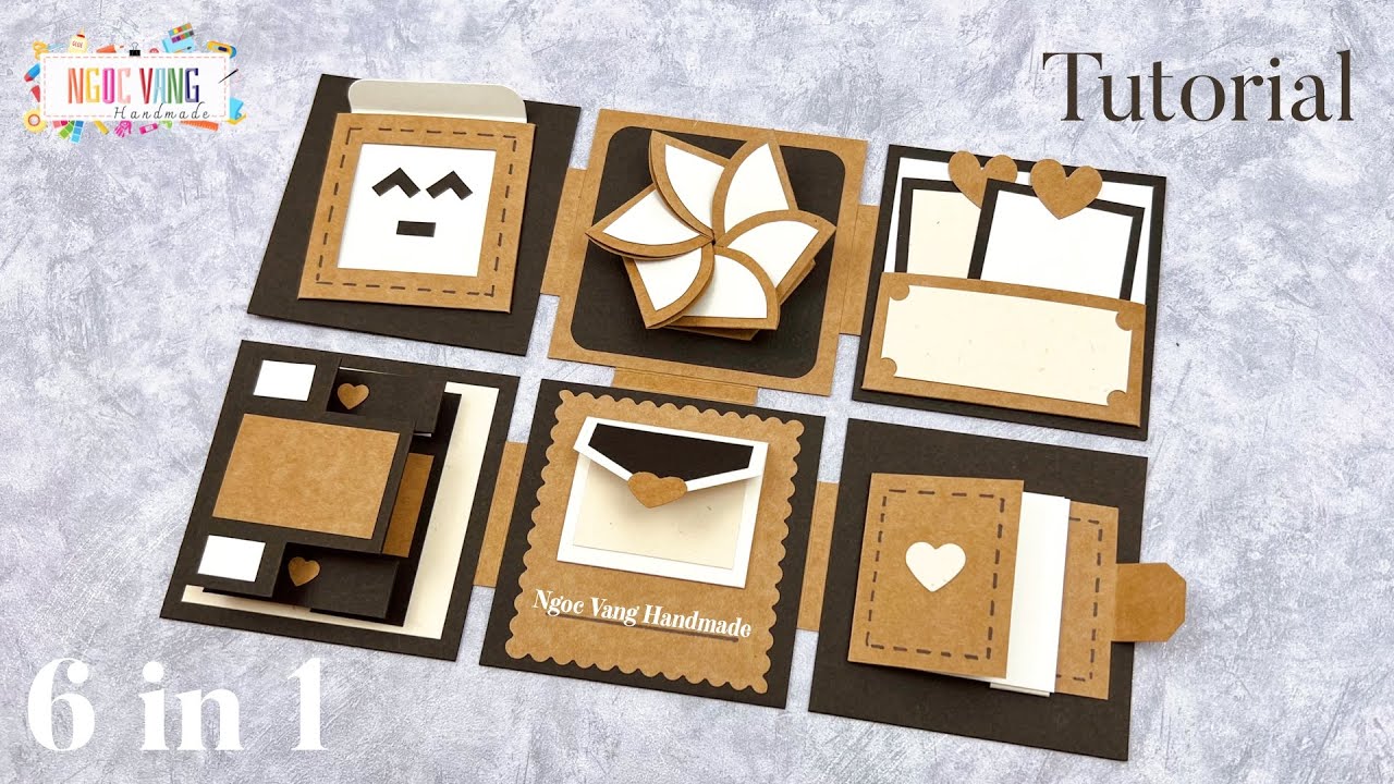 Scrapbook 6 in 1 || Sổ lưu niệm dán ảnh, album - NGOC VANG Handmade - YouTube