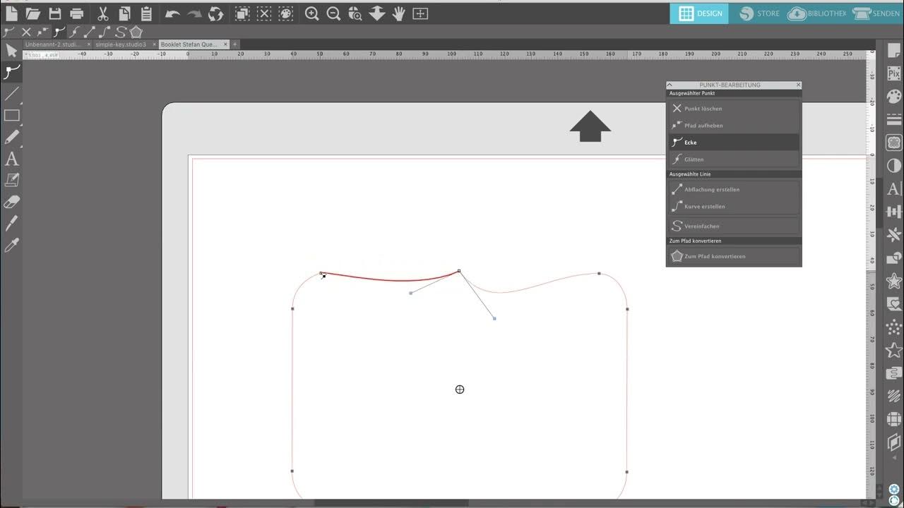 Silhouette Studio - Die Punktebearbeitung: Ecke, Glätten, Abflachung, Kurve erstellen - YouTube
