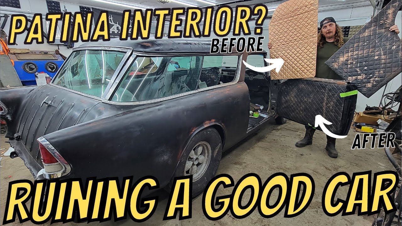 RUINING THE INTERIOR Of My 1955 Chevy Nomad. ON PURPOSE! - No Sew Door ...