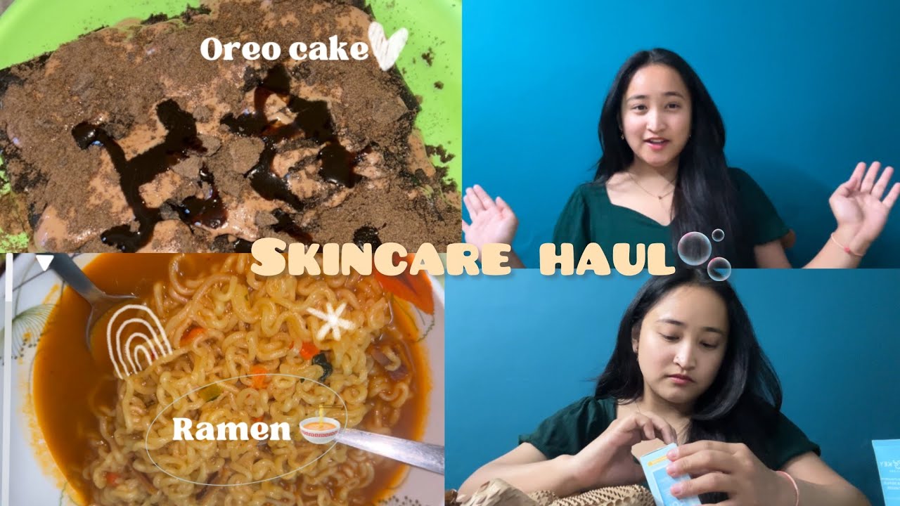 Nykaa skincare haul🫧 •||• Eating ramen 🍜 •||• Baking oreo cake 🍰 ️ ...