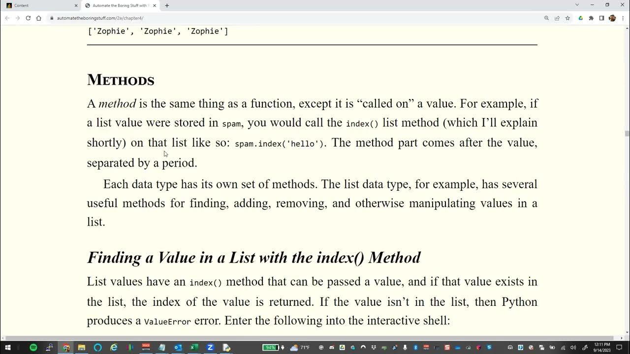 Inf360 Lists Part 2 Youtube