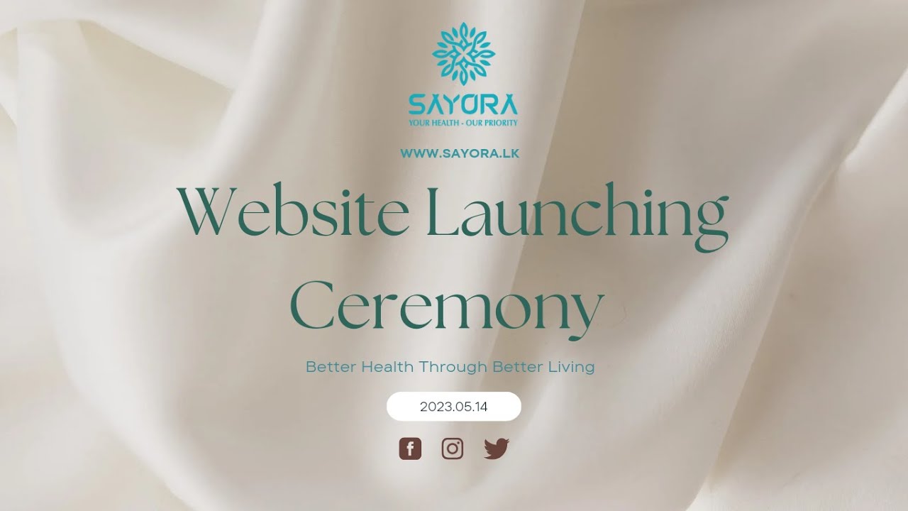 SAYORA.LK Web Launch on 2023.05.14 - YouTube