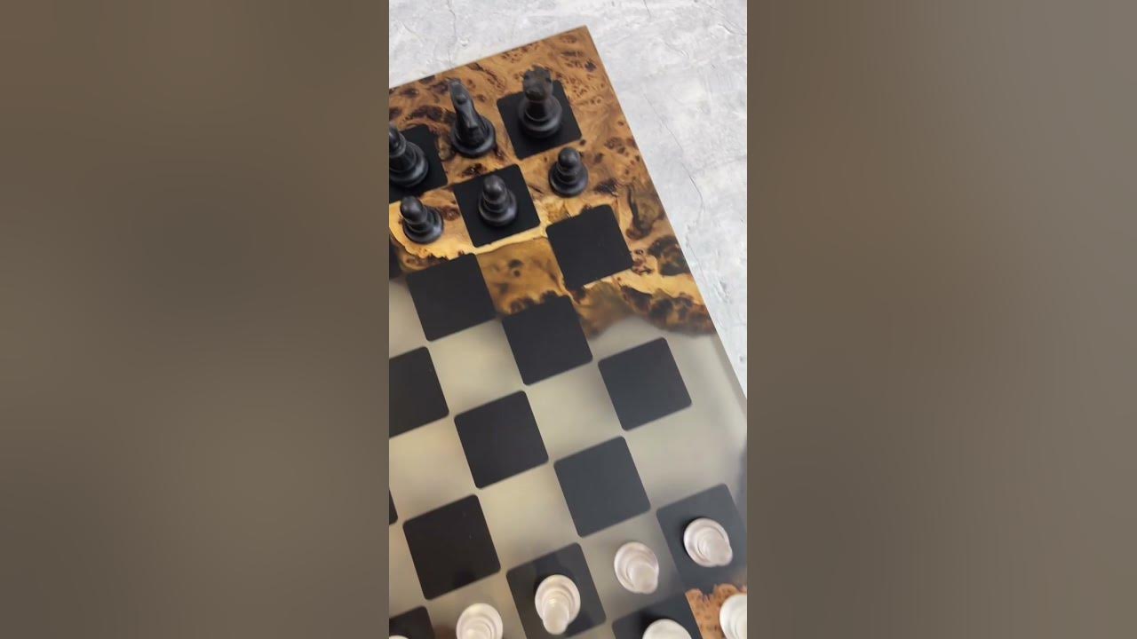 Шахматы с подсветкой из эпоксидной смолы шахматы Chess