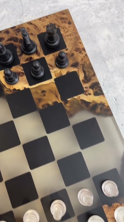 Шахматы из дерева и эпоксидной смолы шахматы Chess Epoxy