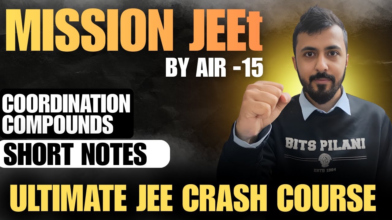 IIT Topper's Short Notes & Tricks of COORDINATION COMPOUNDS - YouTube
