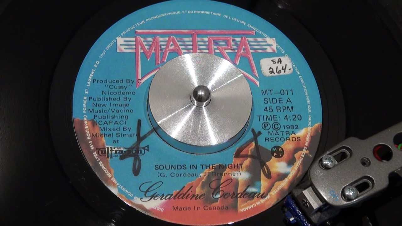 GERALDINE CORDEAU - Sounds In The Night - 1982 - MATRA - YouTube