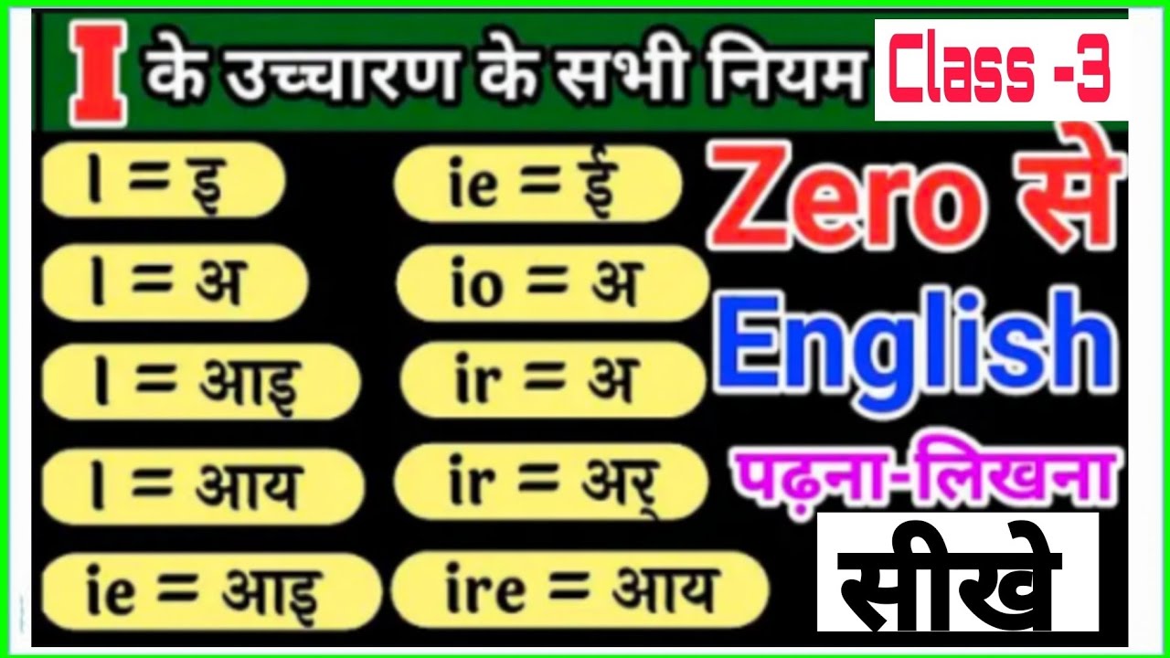 I के उच्चारण के लिए। Pronunciation rule of I . #English #education ...