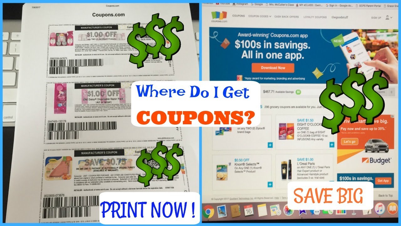 WHERE DO I GET COUPONS? | COUPONS.COM | COUPON 101 | BEGINNER FRIENDLY ...