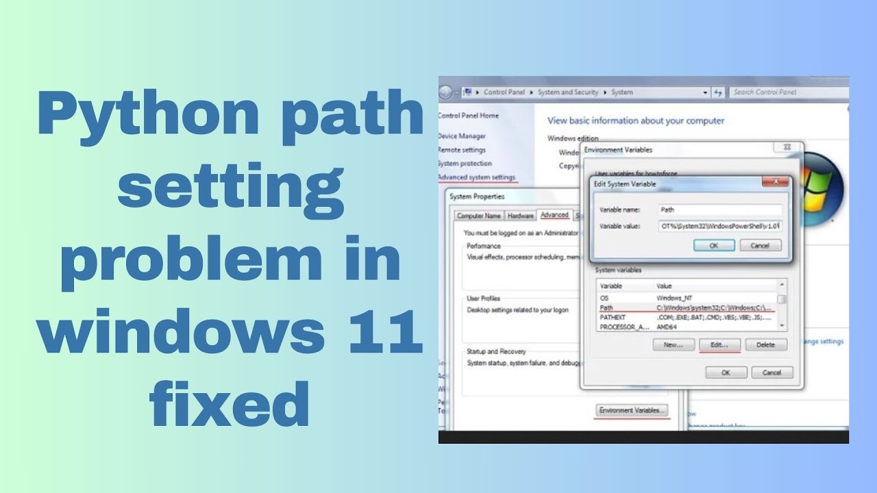 Python path setting problem in windows 11 fixed - YouTube
