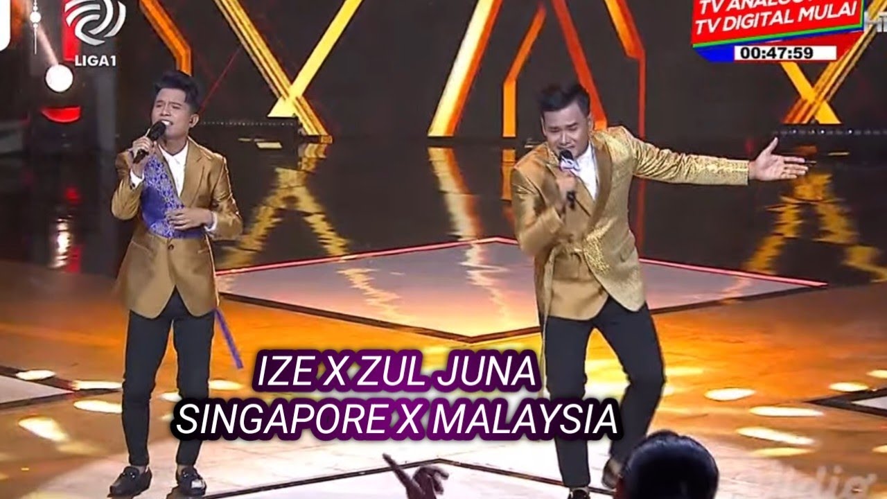 IZE X ZUL JUNA NYANYIKAN LAGU "ZAPIN TELUK BELANGA" GROUP 1 TOP 40 ...