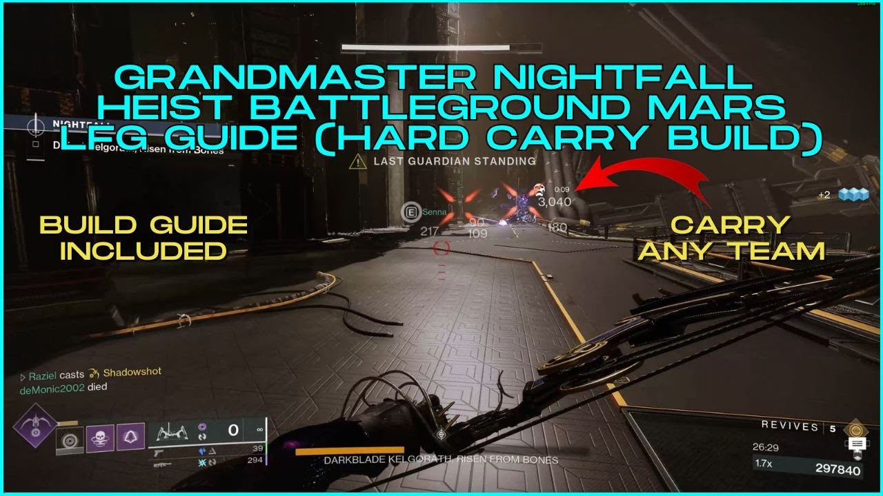 Carry ANY LFG in Grandmaster Nightfall Heist Battleground Mars with ...