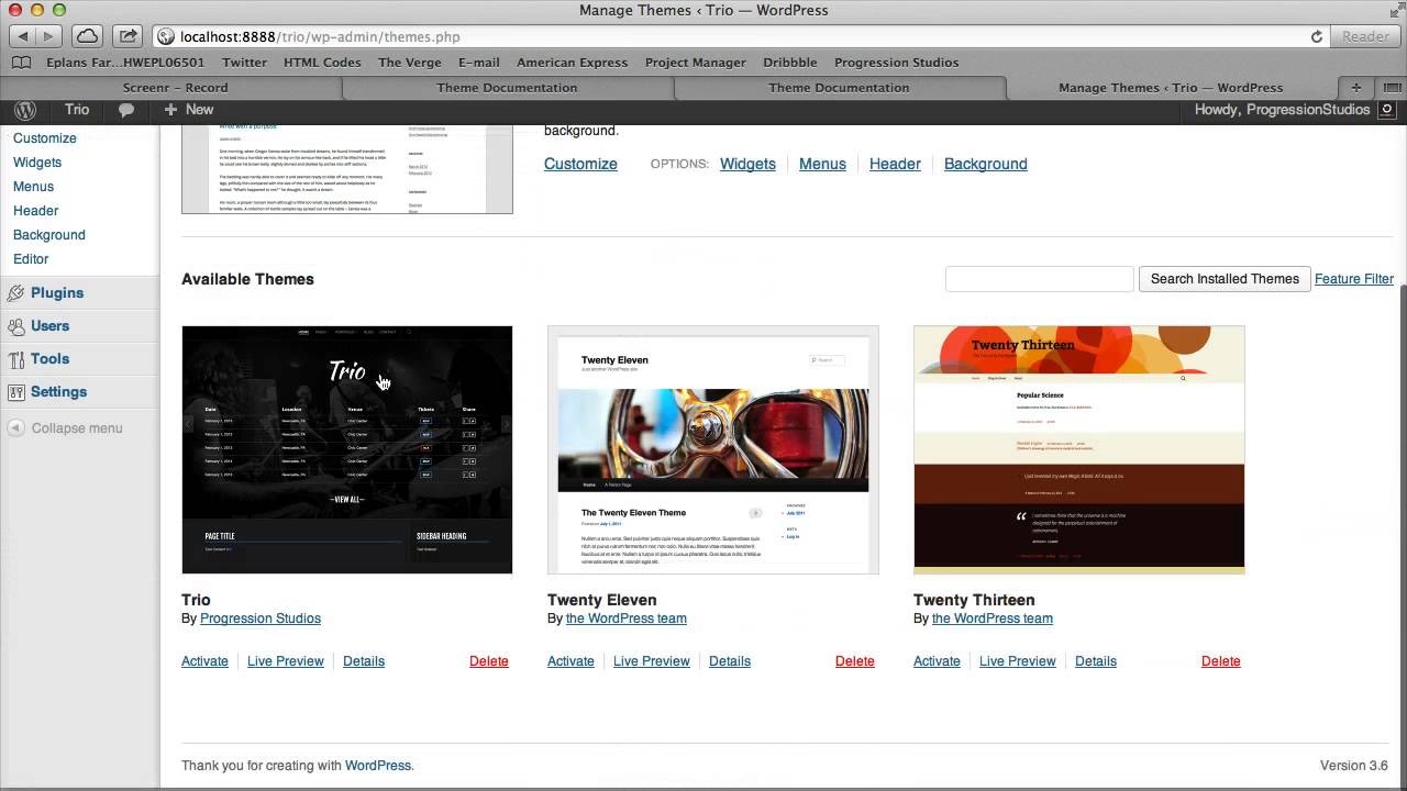 Trio Theme Installation - YouTube