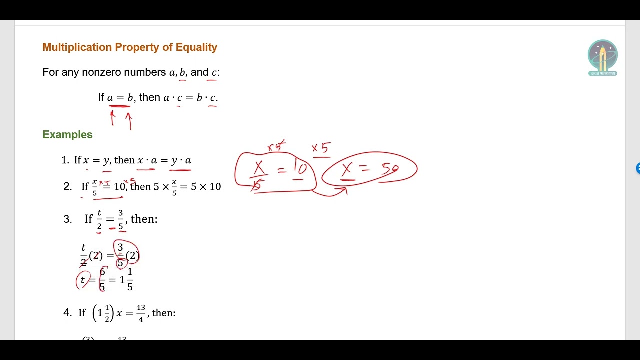 SAT Math Concept 023 Properties of Equality - YouTube