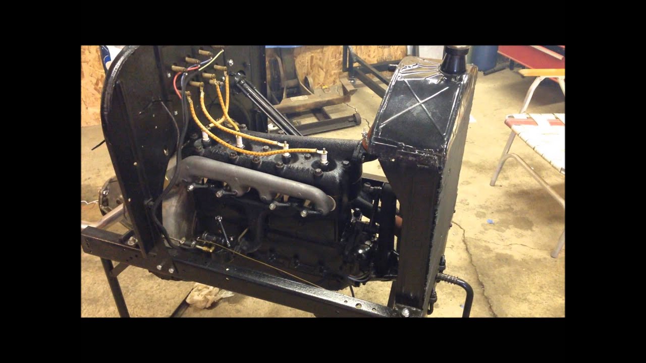1915 Model T Engine running on test stand - YouTube