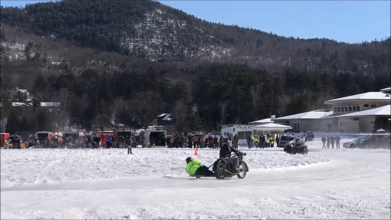 Lake George Motorcycle ice races - YouTube