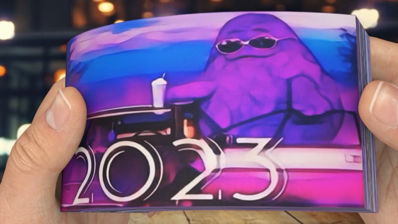 Evolution of Grimace Shake: Flipbook Animation Journey - YouTube