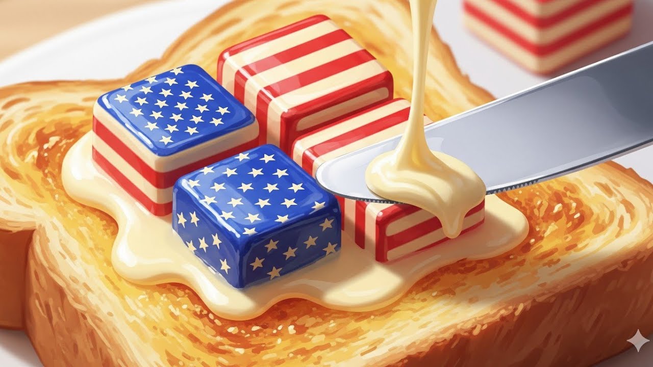 Satisfying AI ASMR || Spreading Flag Butter on Toast 🍞🌍 - YouTube