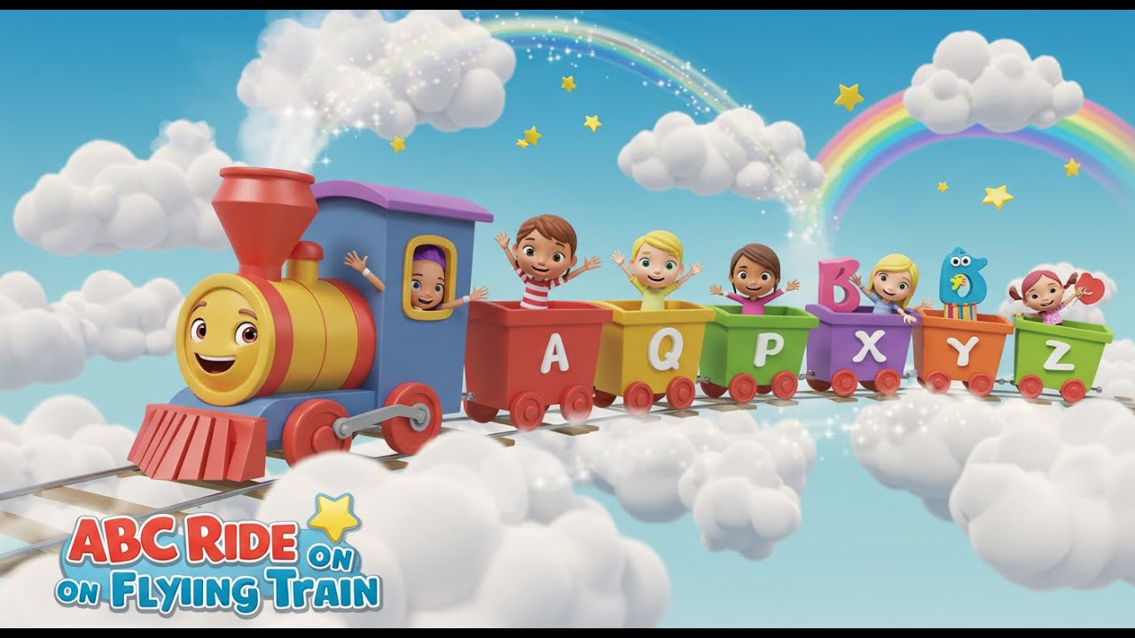 ABC Ride on the Flying Train | Alphabet Song for Kids | Learn ABC with ...