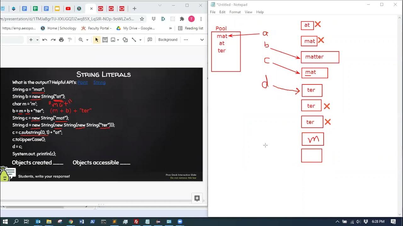 Lesson 10 Day 1 Part 2 Strings and String Literals - YouTube