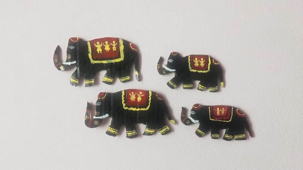 DIY how to make elephant 🐘 with cardboard || wall decor || easy paper ...