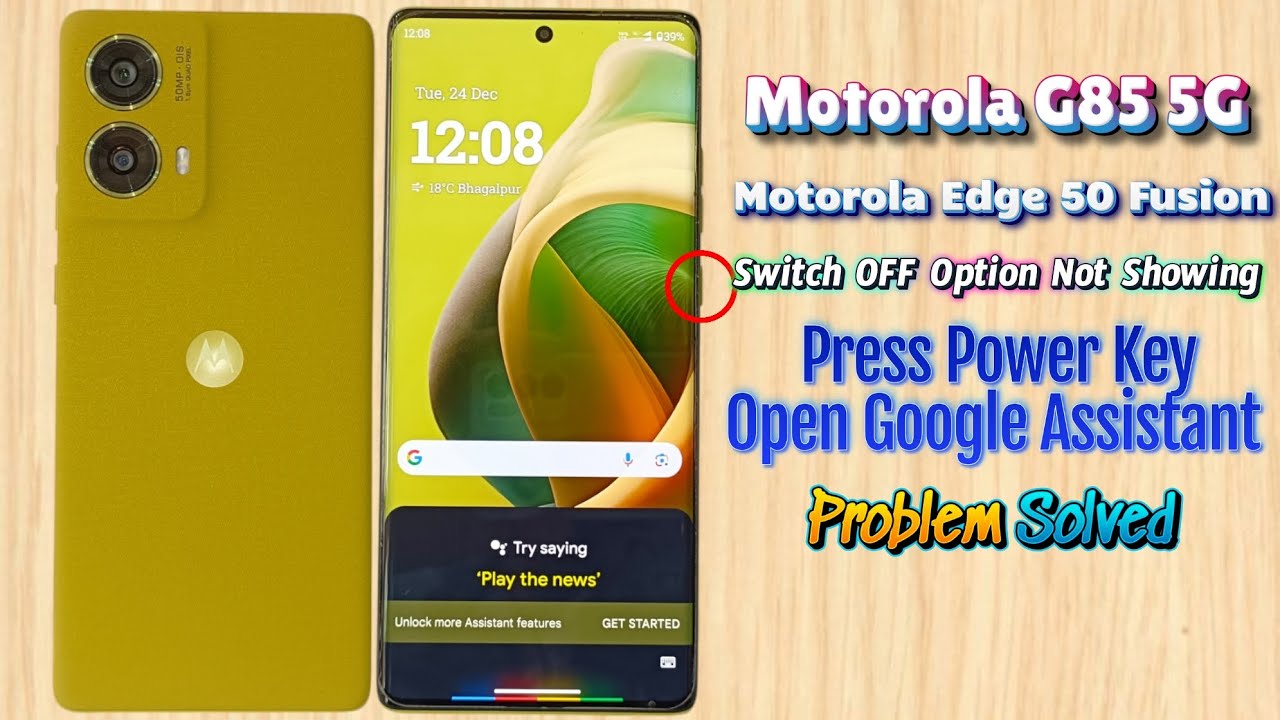 Motorola G85 5G & Motorola Edge 50 Fusion | Switch OFF Option Not ...