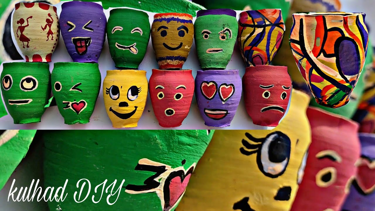 kulhad Design|kulhad se decorative cheez kaise banaye|kulhad decoration ...