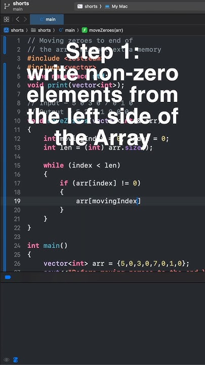 Part 2 Moving Zeroes To The End Codingtutorial Codingtips Softwaredevelopment Codingintelugu