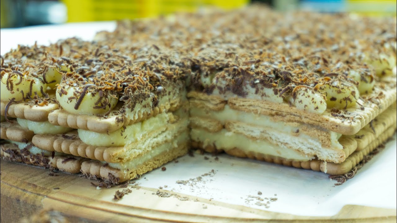 No-Bake Layered Crackers Cake - YouTube