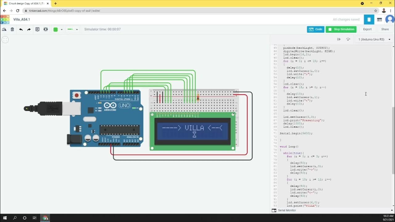 Circuit Design Simple Arduino Lcd Animation Tinkercad - vrogue.co