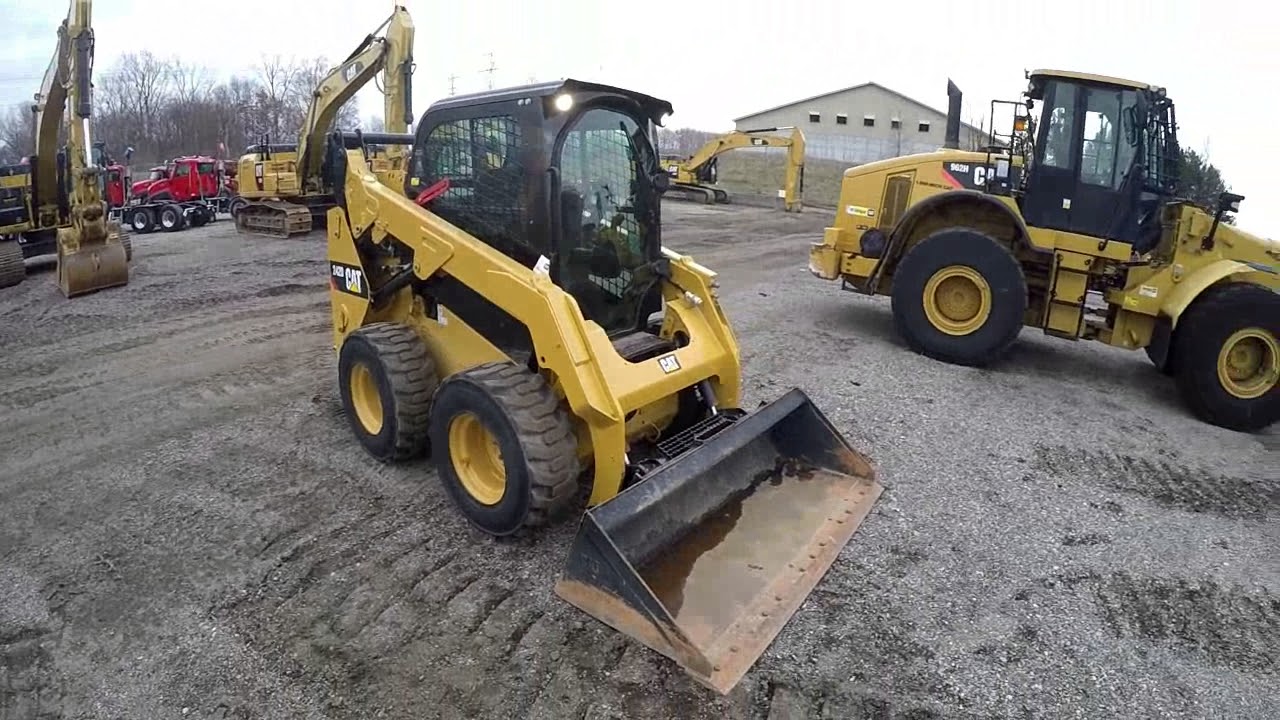 2015 CAT 242D SKID STEER LOADER - YouTube
