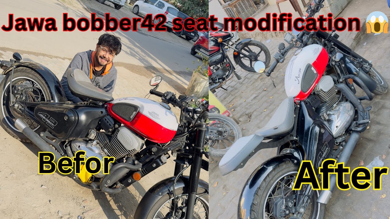 Jawa Bobber 42 Double seat installation || Jawa Bobber 42 modified ...