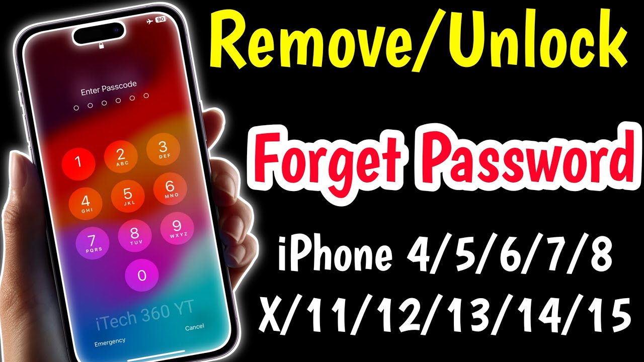 Forgot Passcode iPhone 4/5/6/7/8/X/SE/11/12/13/14 How To Unlock iPhone Passcode - YouTube