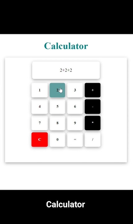 Calculator From Html Css And Javascript Project Coder Html Css Java Htmlproject Youtube 6516