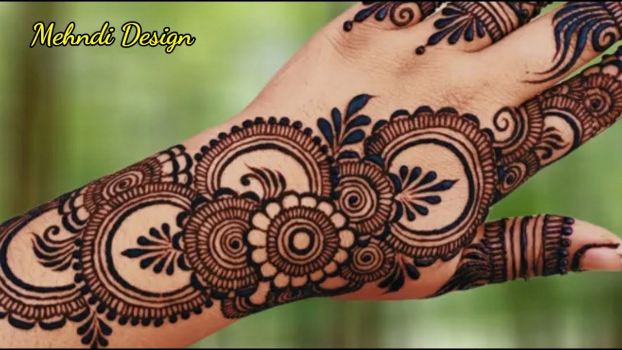 Latest Simple bridal mehndi design/simple black hand mehndi design ...